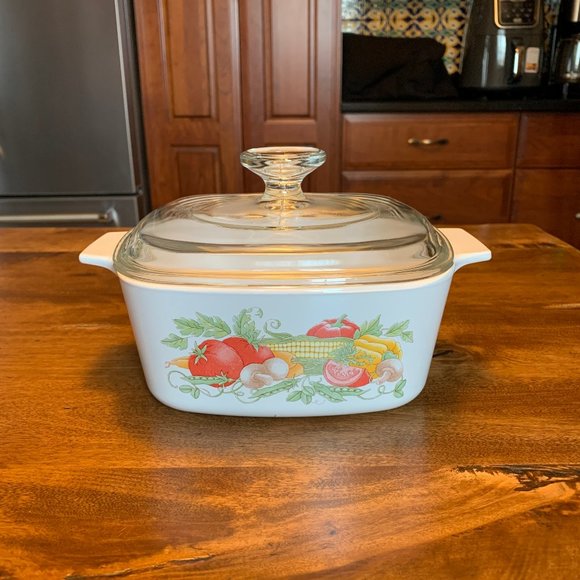 Corningware | Kitchen | Vtg 99s Corning Ware Garden Harvest A1 12b 1 12 Qt Casserole Dish W Lid ...